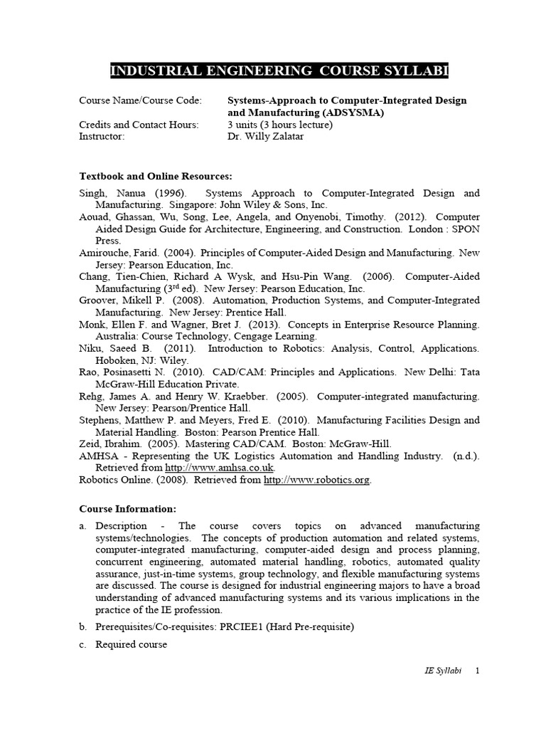 Ie Syllabi | PDF