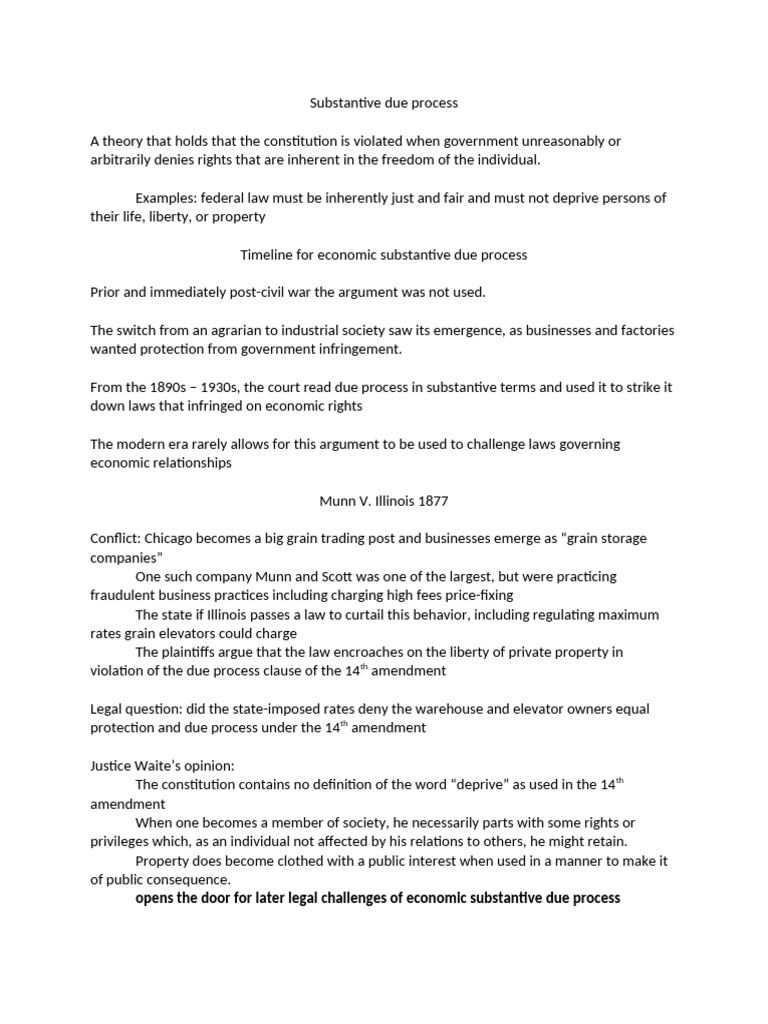 1115 Cons Law Substantive Due Process | PDF | Due Process Clause ...
