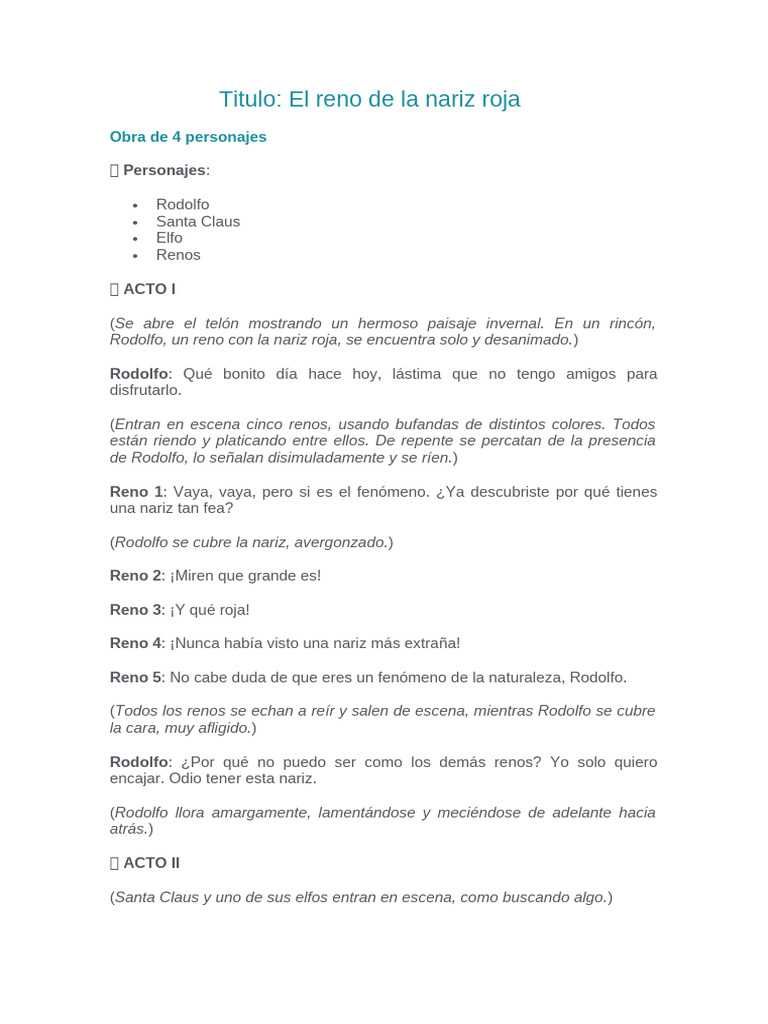 El Reno | PDF | Papá Noel