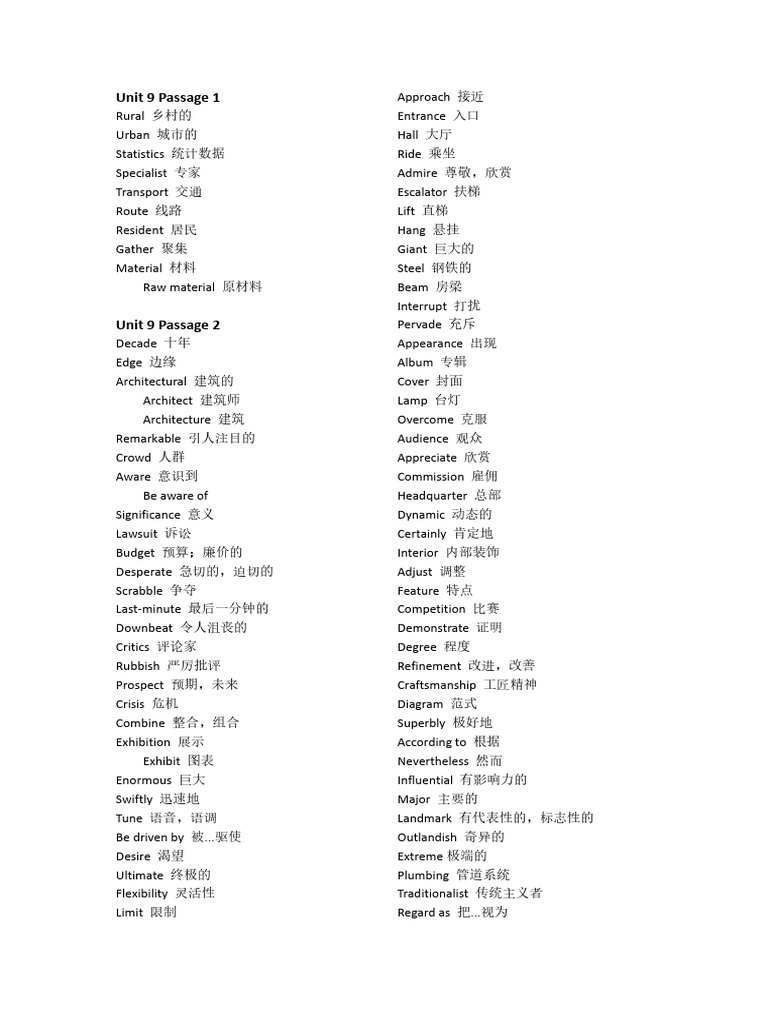 Reading-Unit 9&10 - V2 | PDF