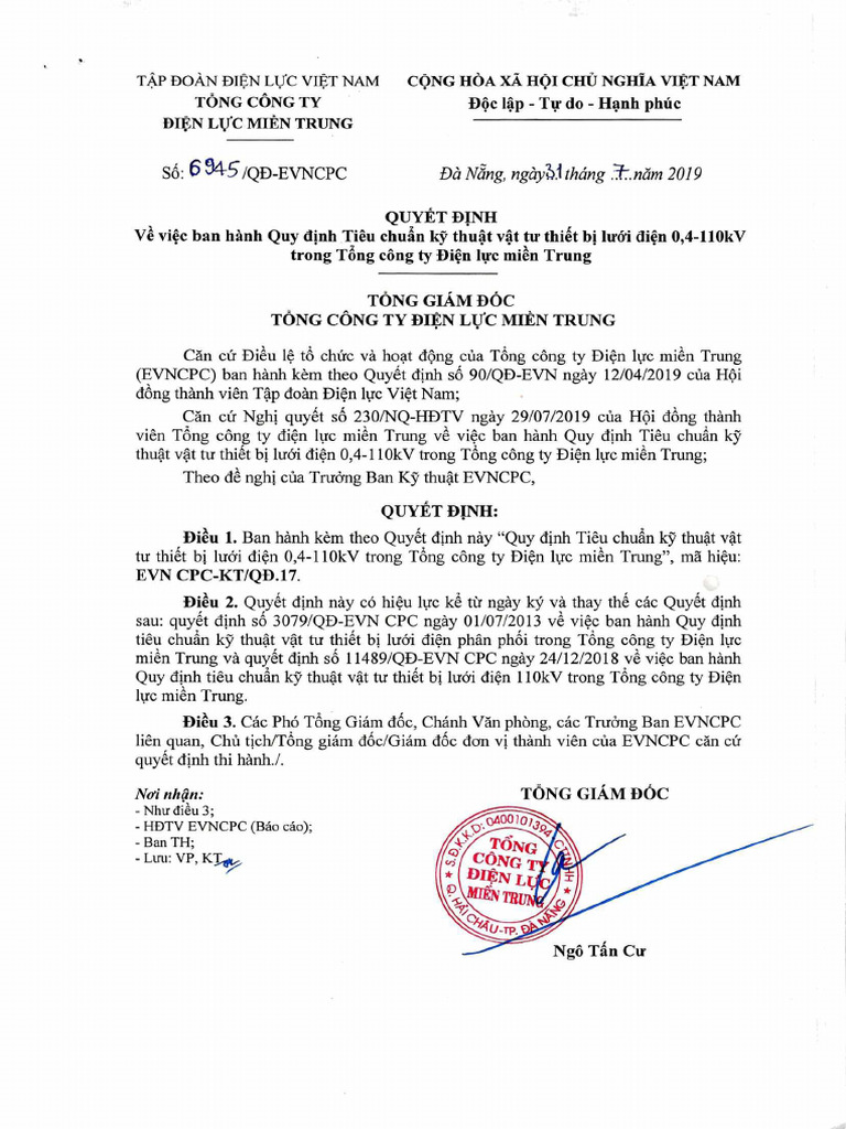 Tiêu Chuẩn Mới 6945 | PDF