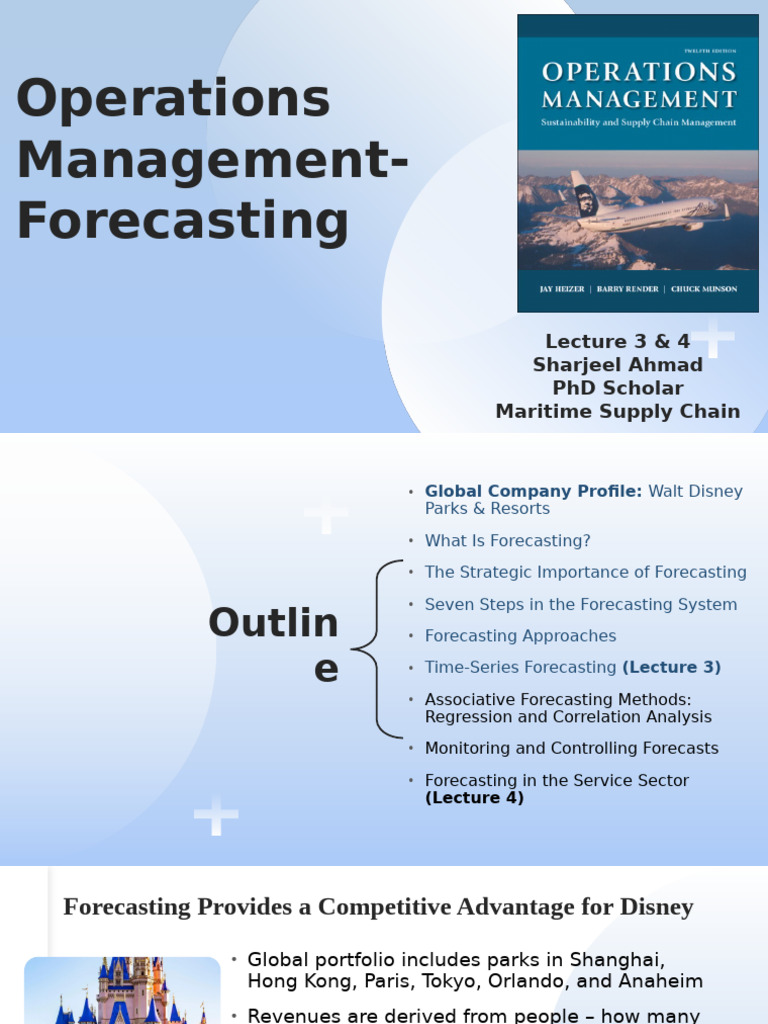 OM Lecture 3 & 4 - Forecasting | PDF | Forecasting | Least Squares