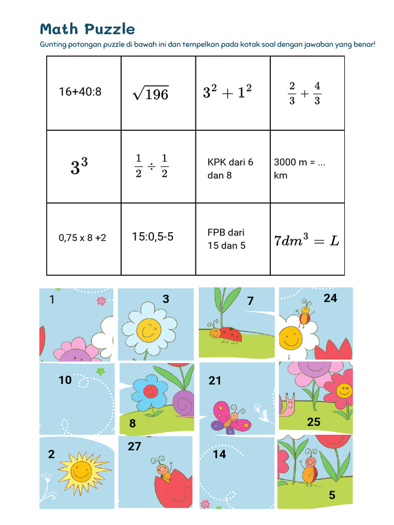 Soal Puzzle Matematika Menarik | PDF