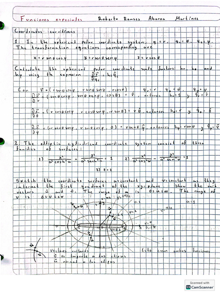 Tarea 1 Coordenadas Curvilíneas | PDF