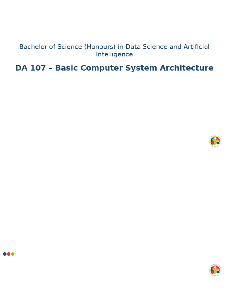 Lecture 01 | PDF | Central Processing Unit | Computer Data Storage