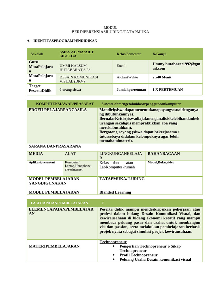 RPP DKV KELAS X_ UMMI KALSUM HUTABARAT OK | PDF