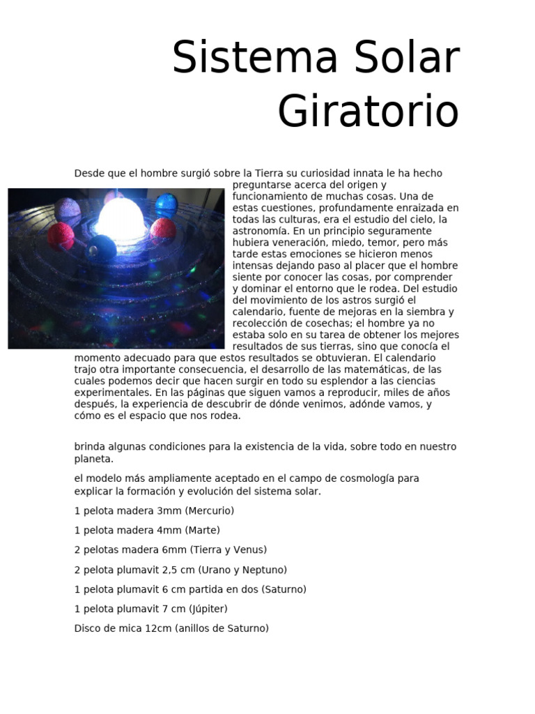 Sitema Solar | PDF | Sistema solar | Saturno