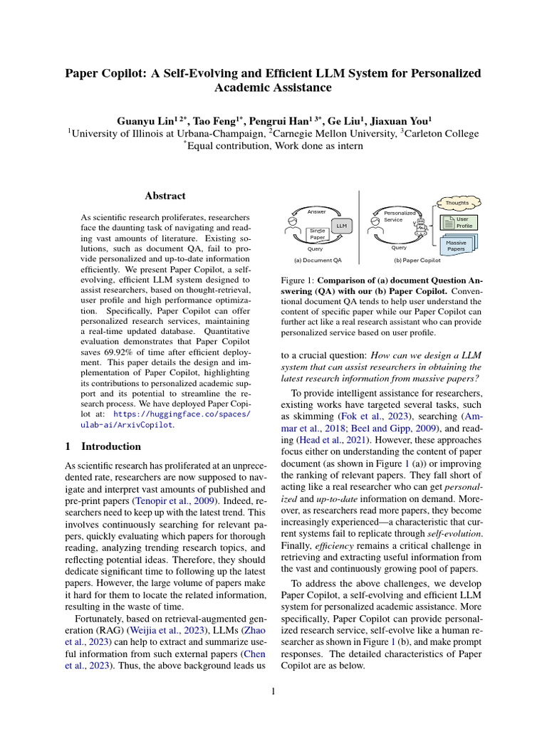 Paper Copilot A Self-Evolving and Efficient LLM Sy | PDF | Databases | Information Retrieval