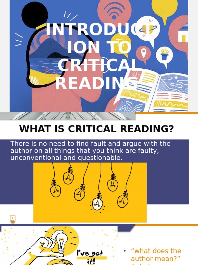 Understanding Critical Reading Skills | PDF | Liberal Arts Education ...