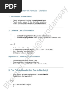 Class 9 Gravitation Numericals | PDF
