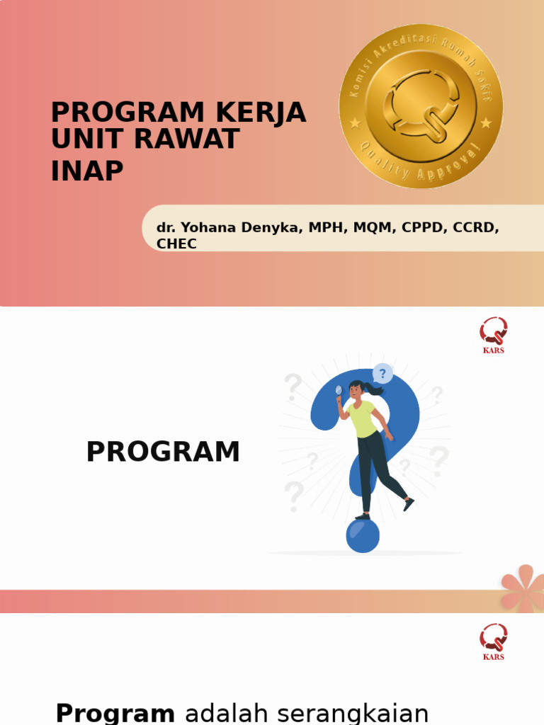 19 Jan - PROGRAM KERJA UNIT RAWAT INAP | PDF