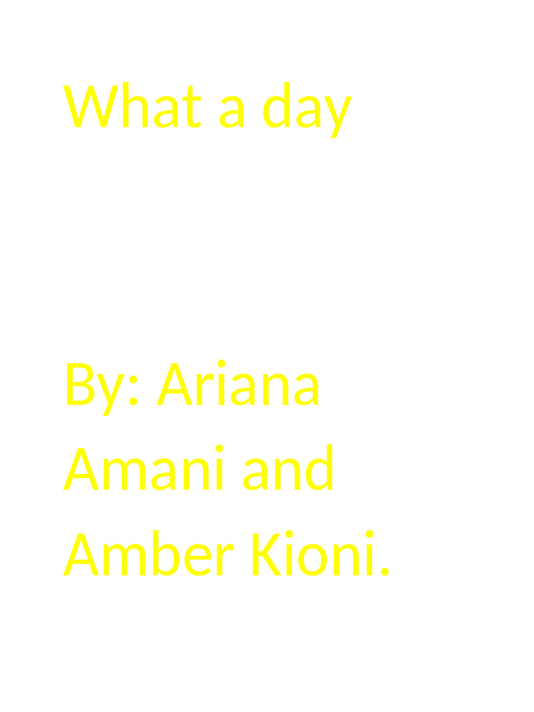 What A Day | PDF