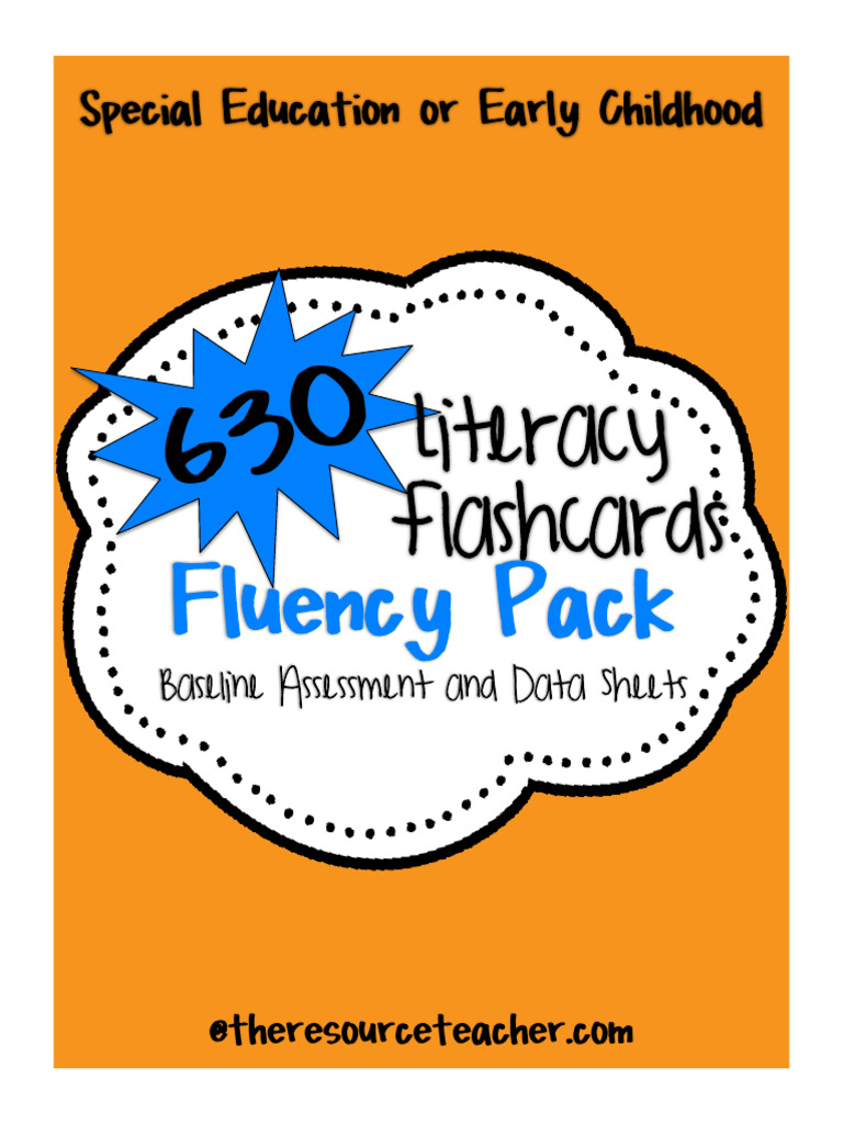 FluencyPack630LiteracyFlashcardsBaselineAssessmentandDataSheets 1 | PDF