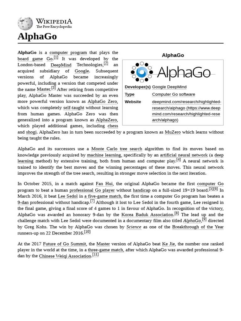 AlphaGo | PDF | Artificial Intelligence | Intelligence (AI) & Semantics