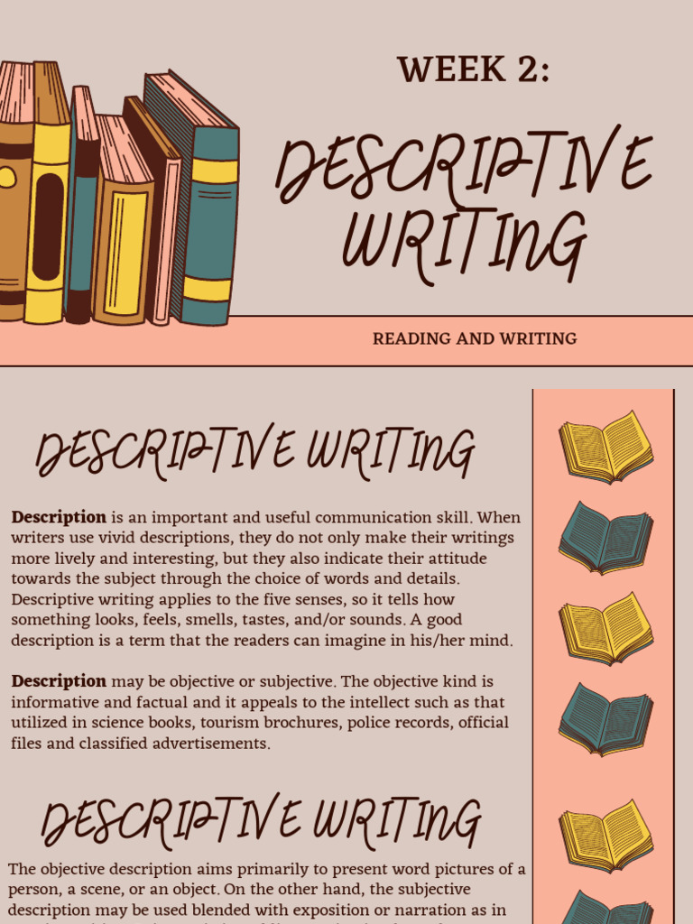 Mastering Descriptive Writing Techniques | PDF