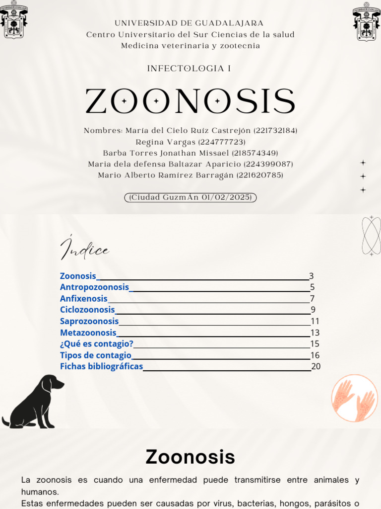 Zoonosis y Anfixenosis: Ejemplos Clave | PDF | Infección | Rabia