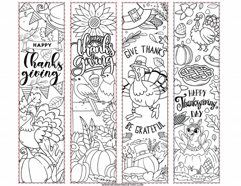 Thanksgiving Bookmarks | PDF