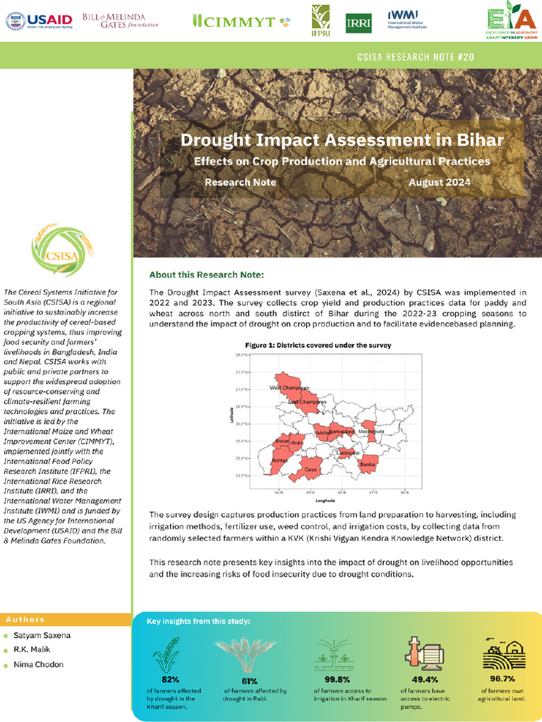 Drought Impact on Bihar's Crop Production | PDF | Agriculture | Drought