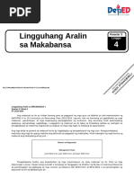 DLL Matatag - Makabansa 1 - Q3 - W5 | PDF
