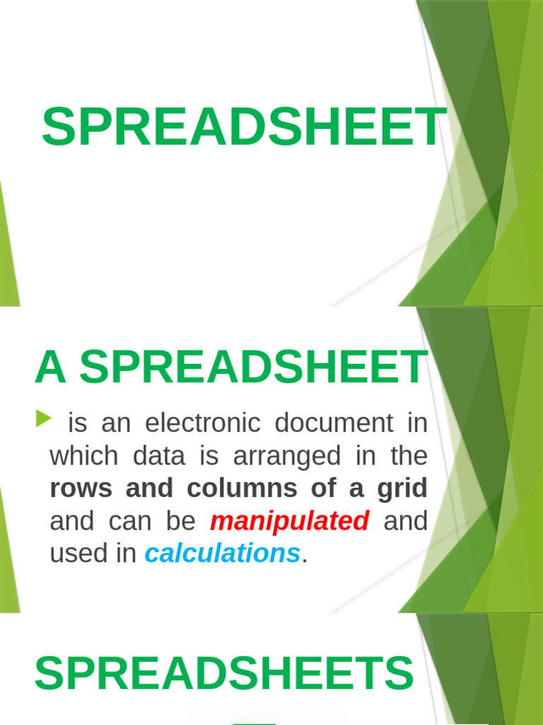 Spreadsheet - MS EXCEL | PDF | Spreadsheet | Microsoft Excel