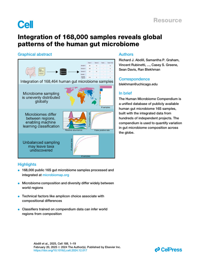 Cell2025-Integration of 168000 Samples Reveals Global Pattterns of The ...
