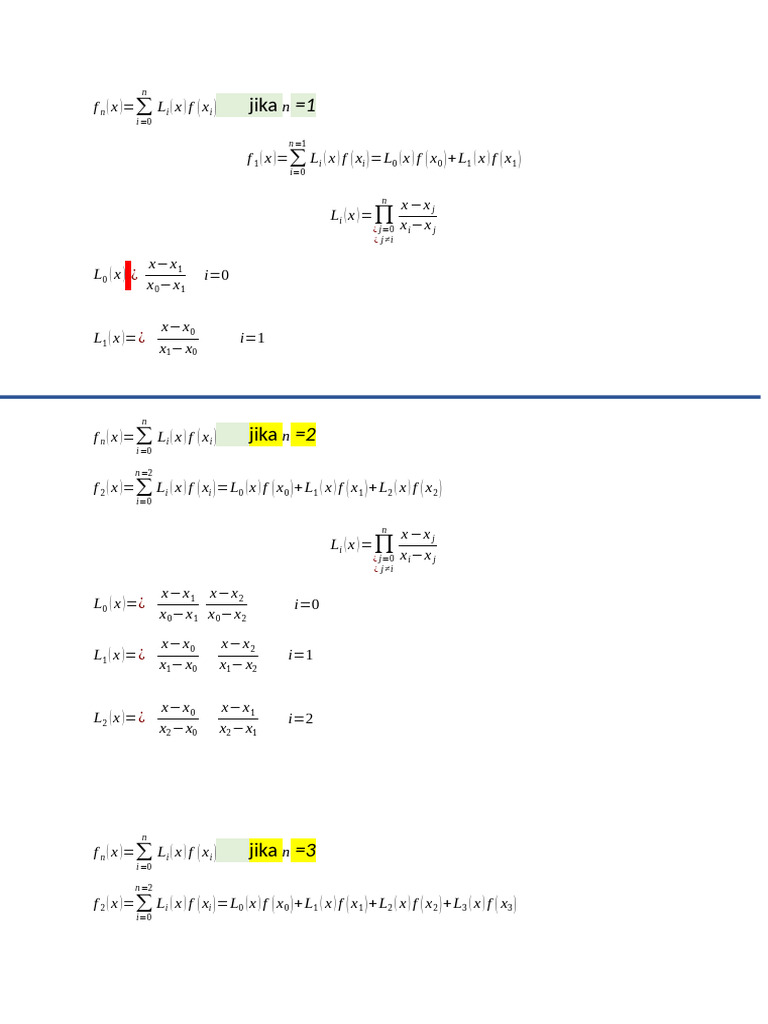 Lagrange Interpolation Formula Explained | PDF