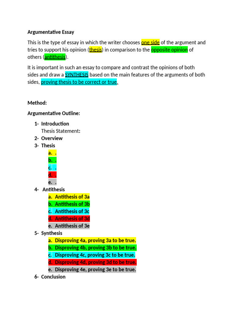 Argumentative Essay Method - Complete File | PDF | Cybercrime | Essays