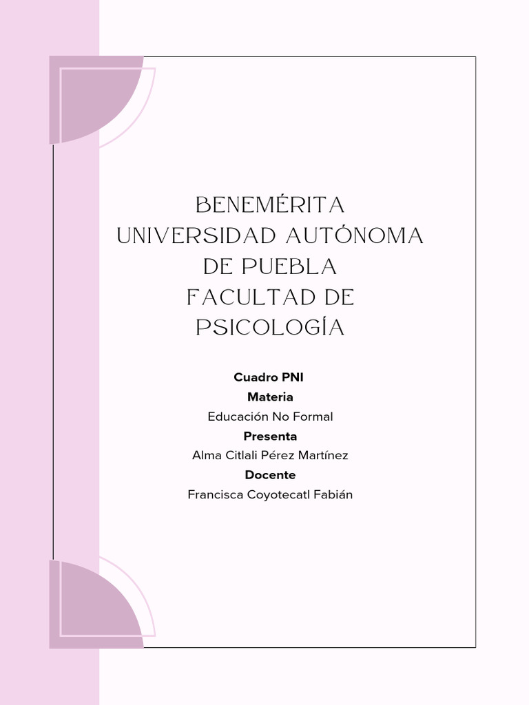Cuadro PNI | PDF