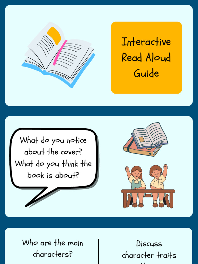 Interactive Read Aloud Elementary Activity Presentation in Blue Brown ...