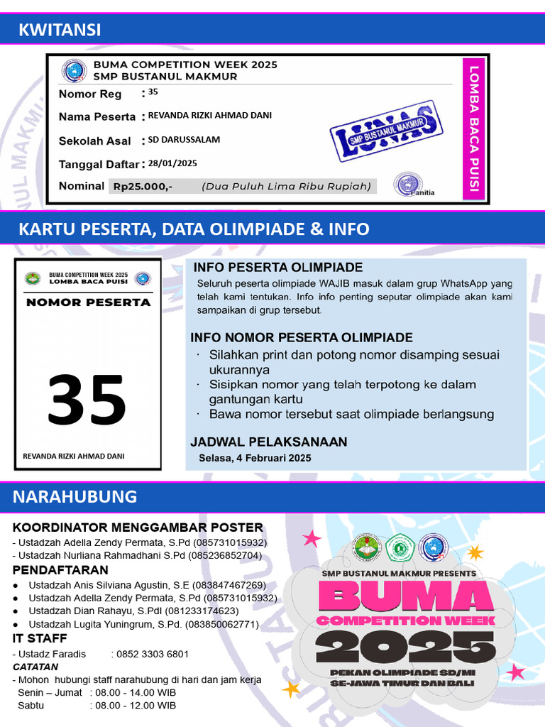 35 - Revanda Rizki Ahmad Dani - SD Darussalam-1 | PDF