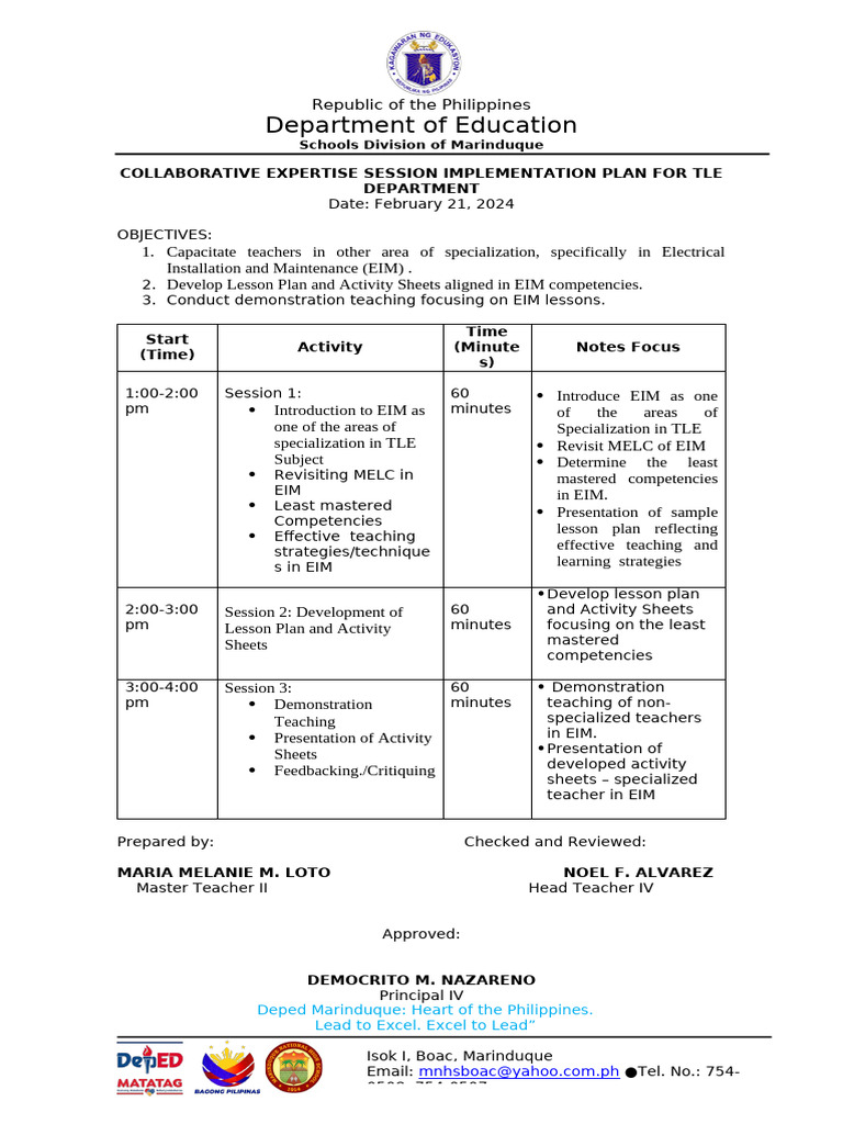 Collaborative Expertise in EIM Training | PDF | Teaching | Learning