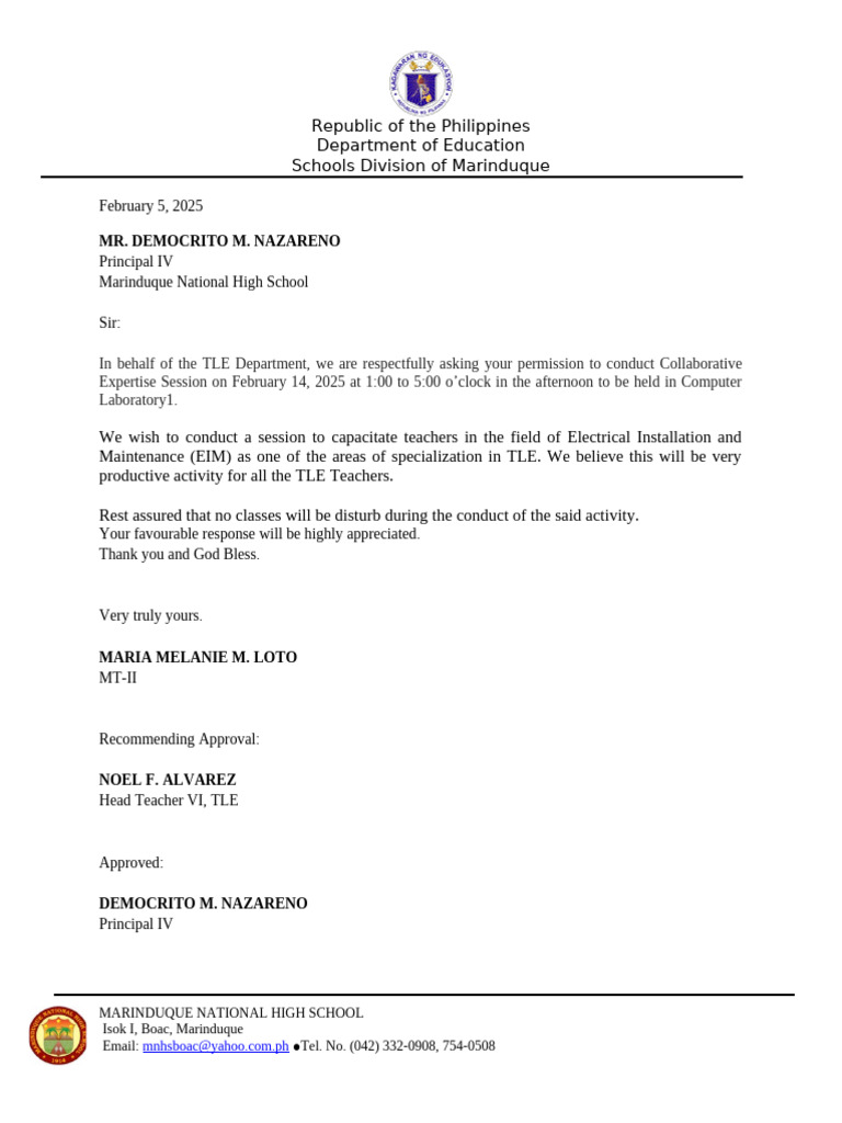 permission letter | PDF