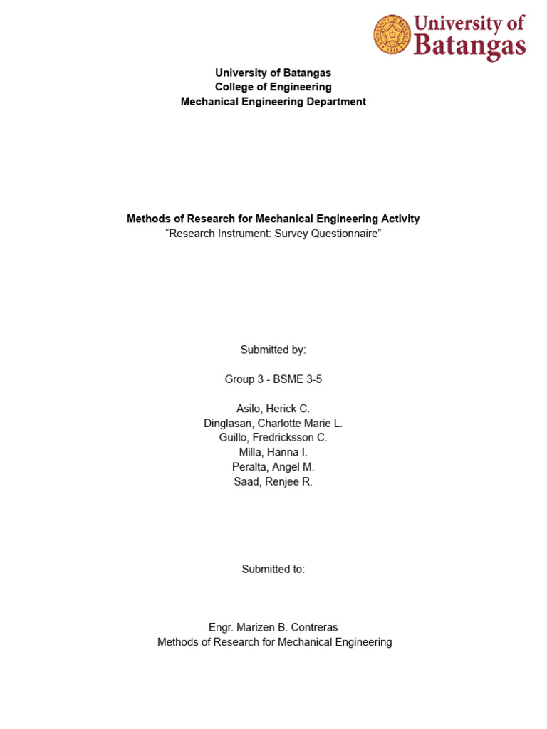 Survey Questionnaire on Power Outages | PDF | Electric Power | Economies