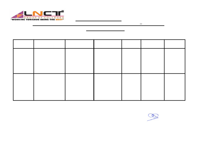 LNCT MCA Online Practical Exam Timetable | PDF