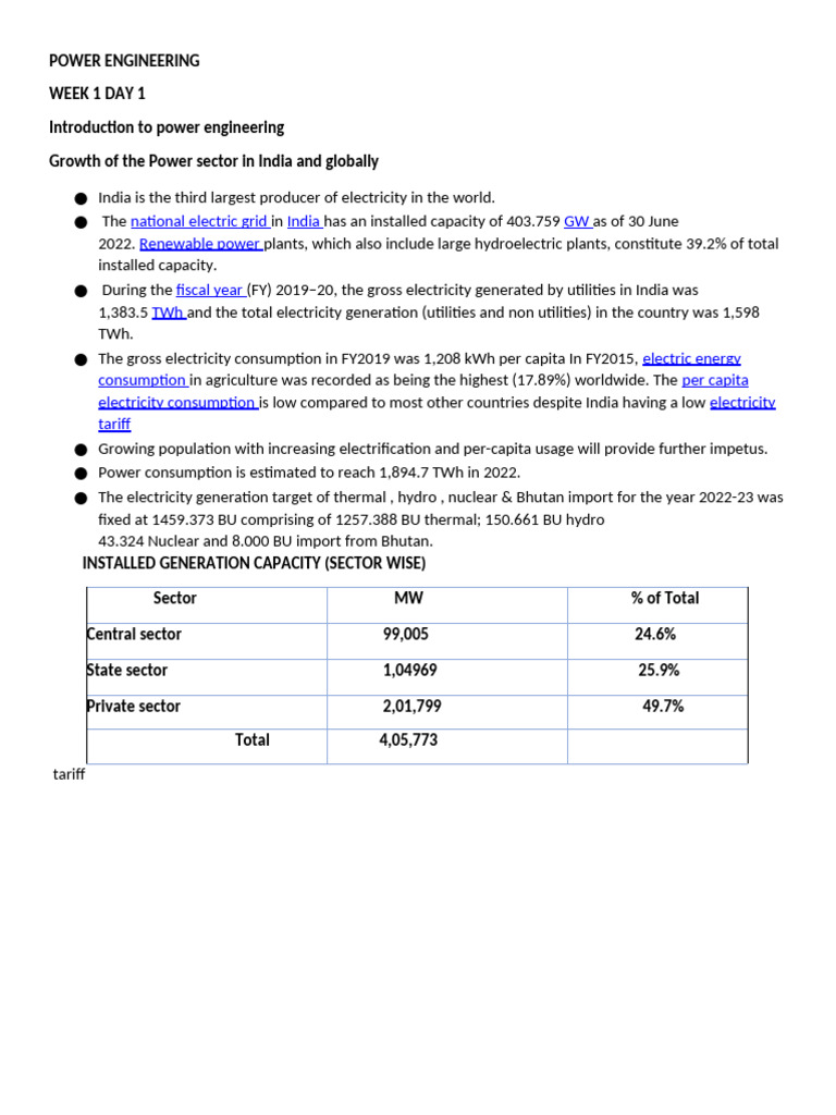 WEEK1 (1) Edit | PDF | High Voltage Direct Current | Electric Power Distribution