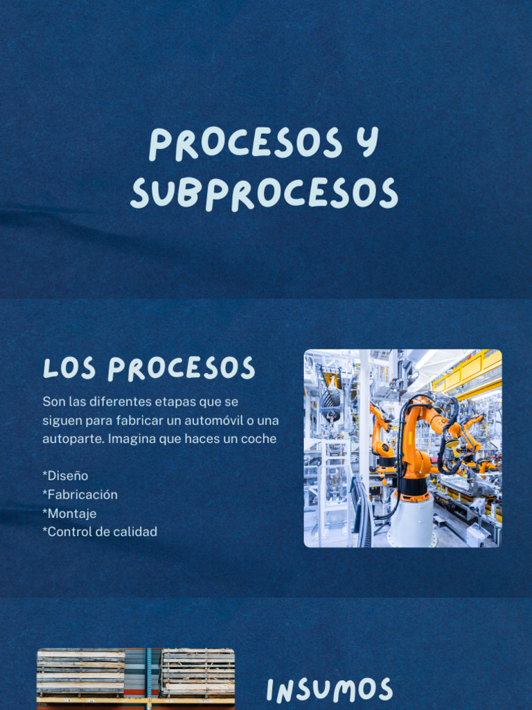 Presentación procesos y subprocesos automotrices | PDF