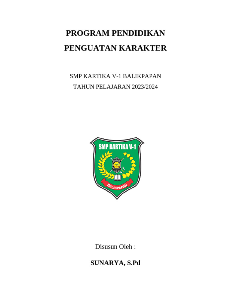 Program Pendidikan Karakter Siswa | PDF