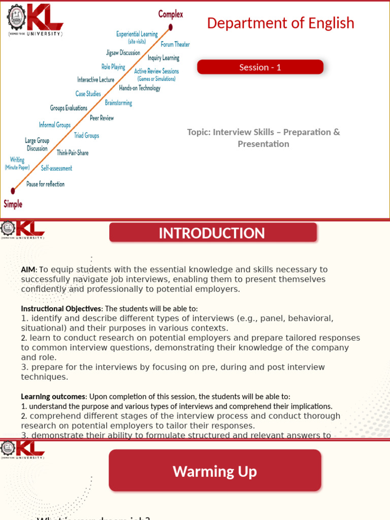 24 - CSE - Session 5 - Interview Skills CSE | PDF | Job Interview ...