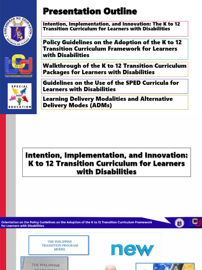 Presentations - K To 12 Transition Curriculum For LWDs | PDF ...