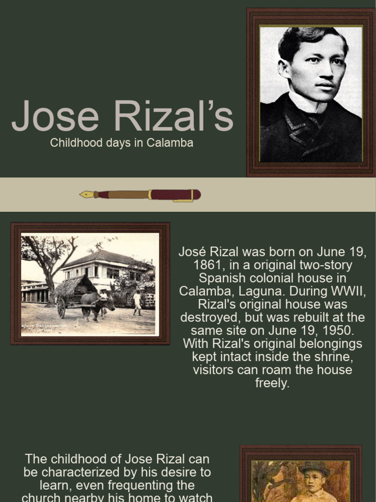 Jose Rizals Childhood Days in Calamba PDF | PDF