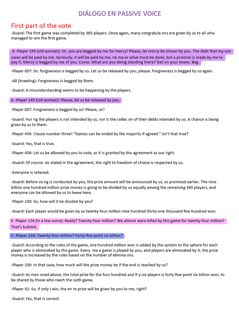 DIÁLOGO EN PASSIVE VOICE - Docx - 20250124 - 133408 - 0000 PDF | PDF