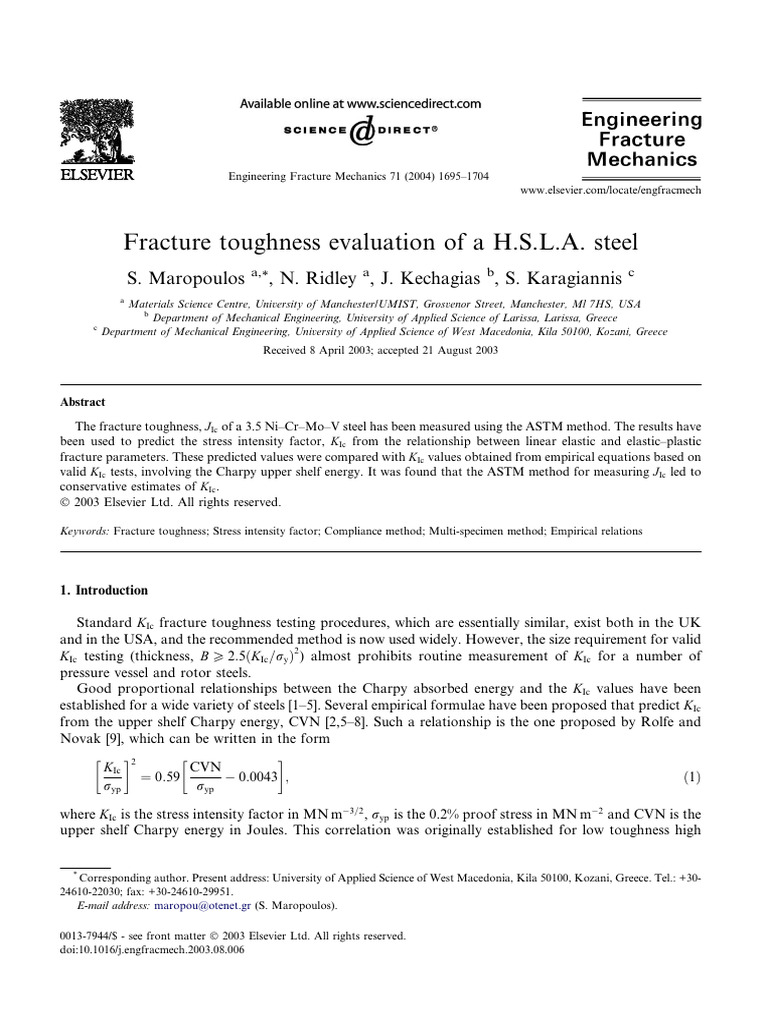 12.2004- maropoulos | PDF | Fracture | Fracture Mechanics