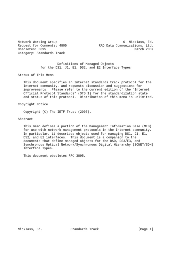 RFC 4805 | PDF | Network Architecture | Computer Engineering