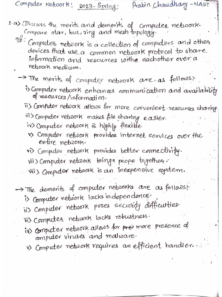 CN 2023 Spring by Prabin Chaudhary | PDF