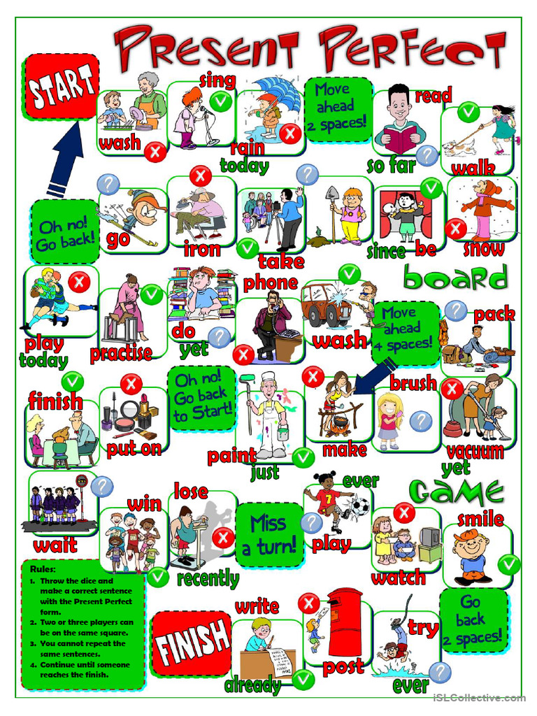 Present Perfect - Board Game | PDF