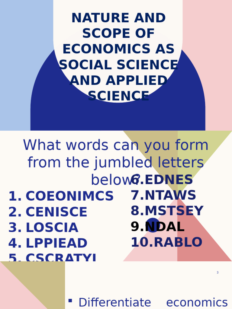Economics: Social vs Applied Science | PDF | Economics | Science
