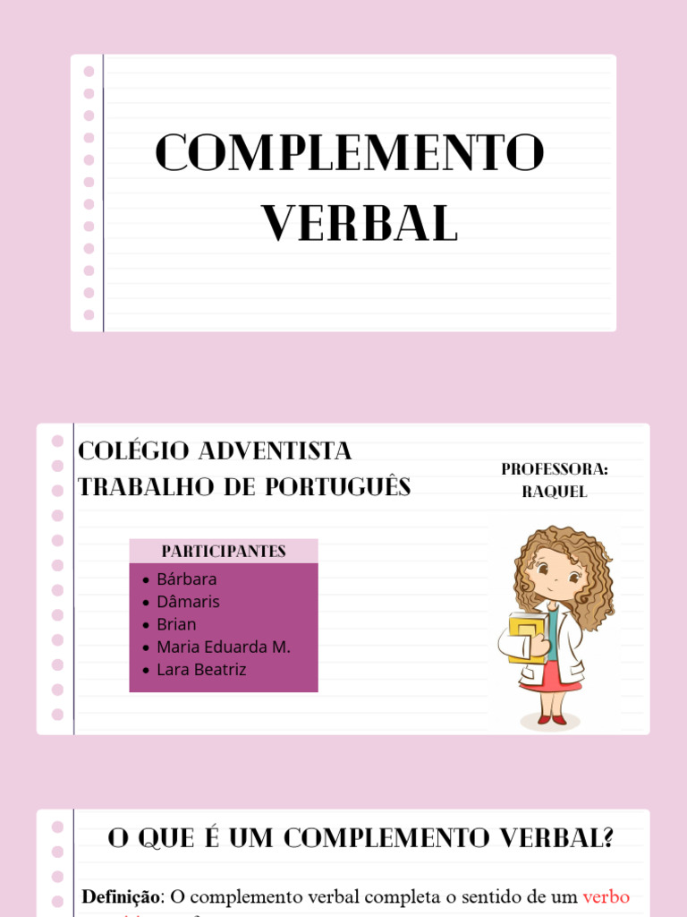 Complemento Verbal | PDF