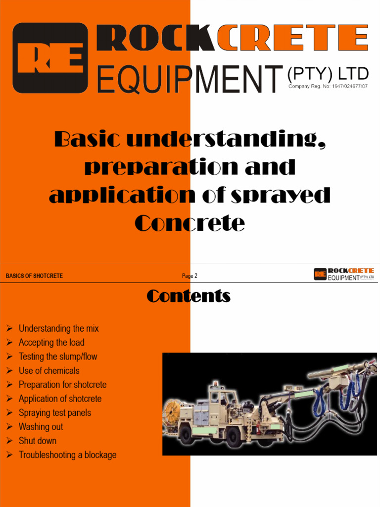 Basics of Shotcreting 2017a | PDF | Concrete | Materials