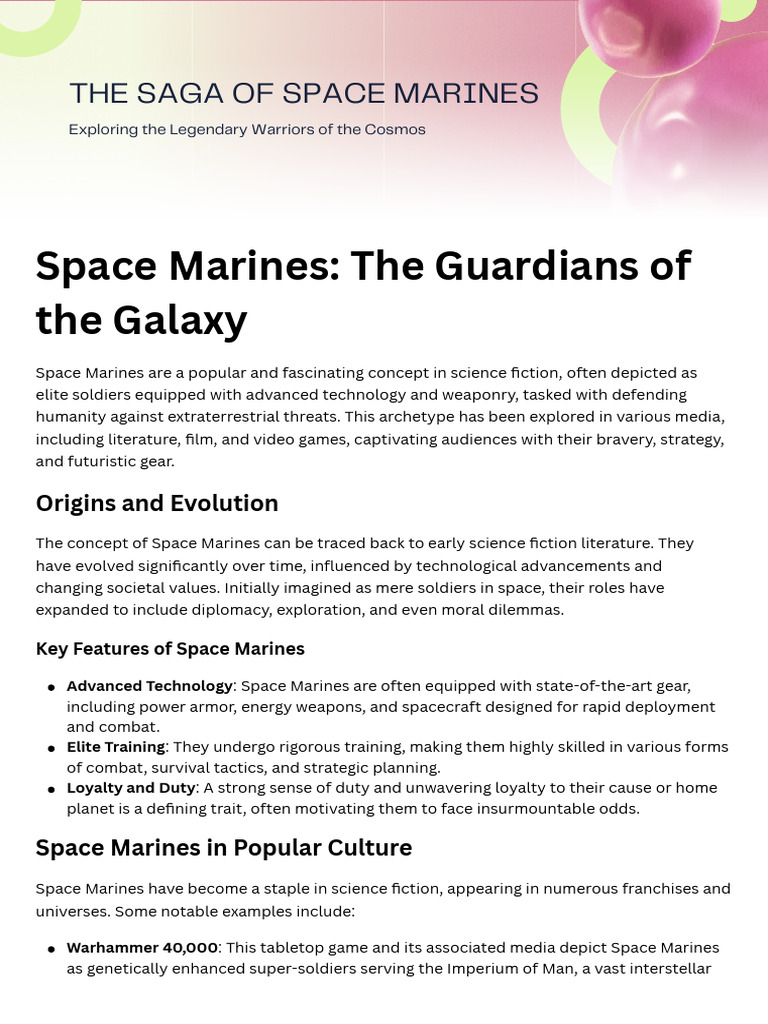 The Space Marineof Warhammer 40K | PDF | Science Fiction