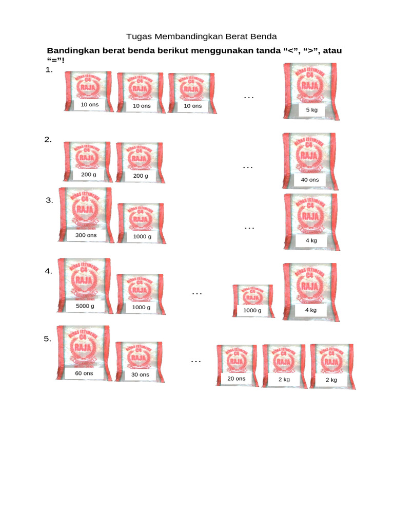 Membandingkan Berat Benda | PDF